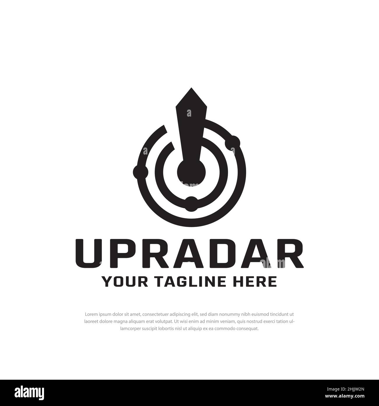 Scan logo UP radar icon vector. Linear style sign for web and mobile ...