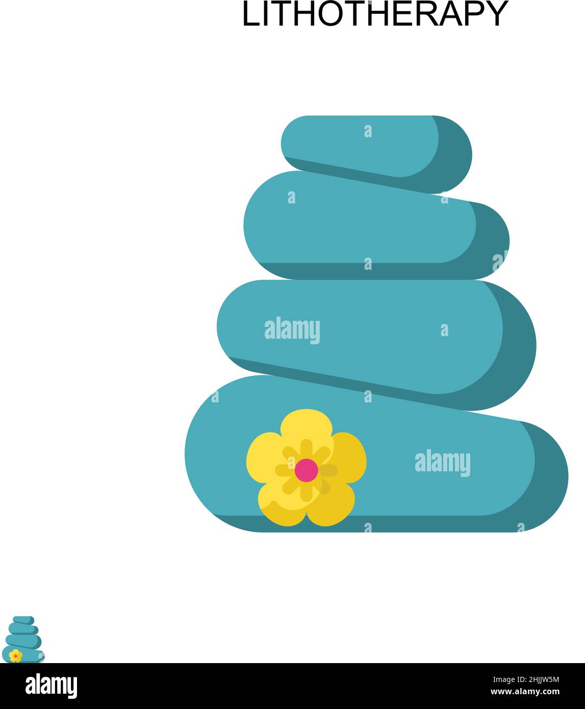 Lithotherapy Simple vector icon. Illustration symbol design template ...