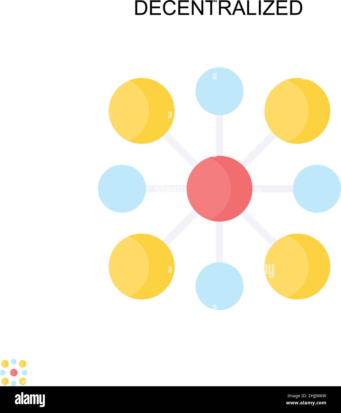 Decentralized Simple vector icon. Illustration symbol design template ...