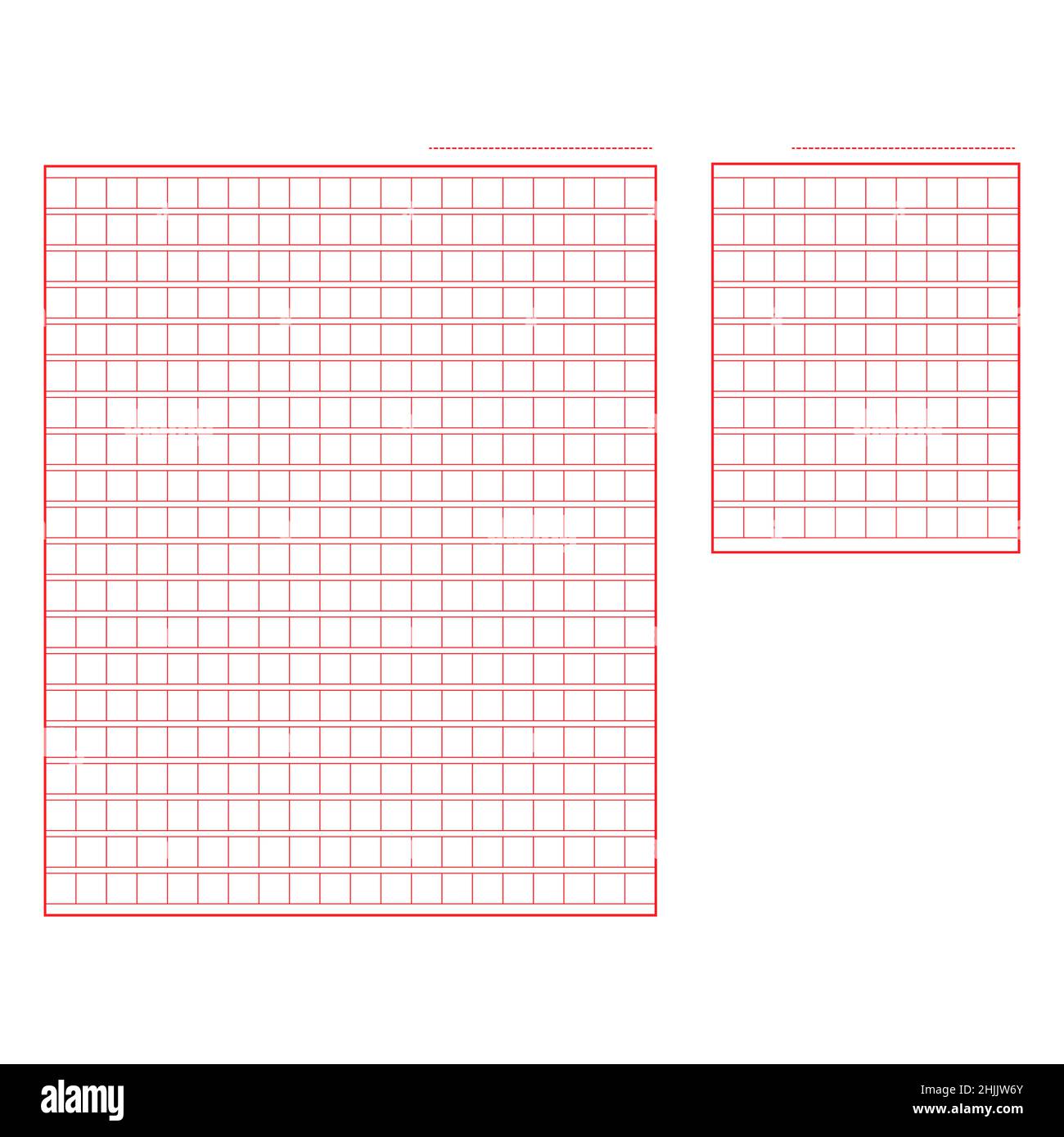 Set of Squared manuscript icon paper file, creative closeup isolated on ...