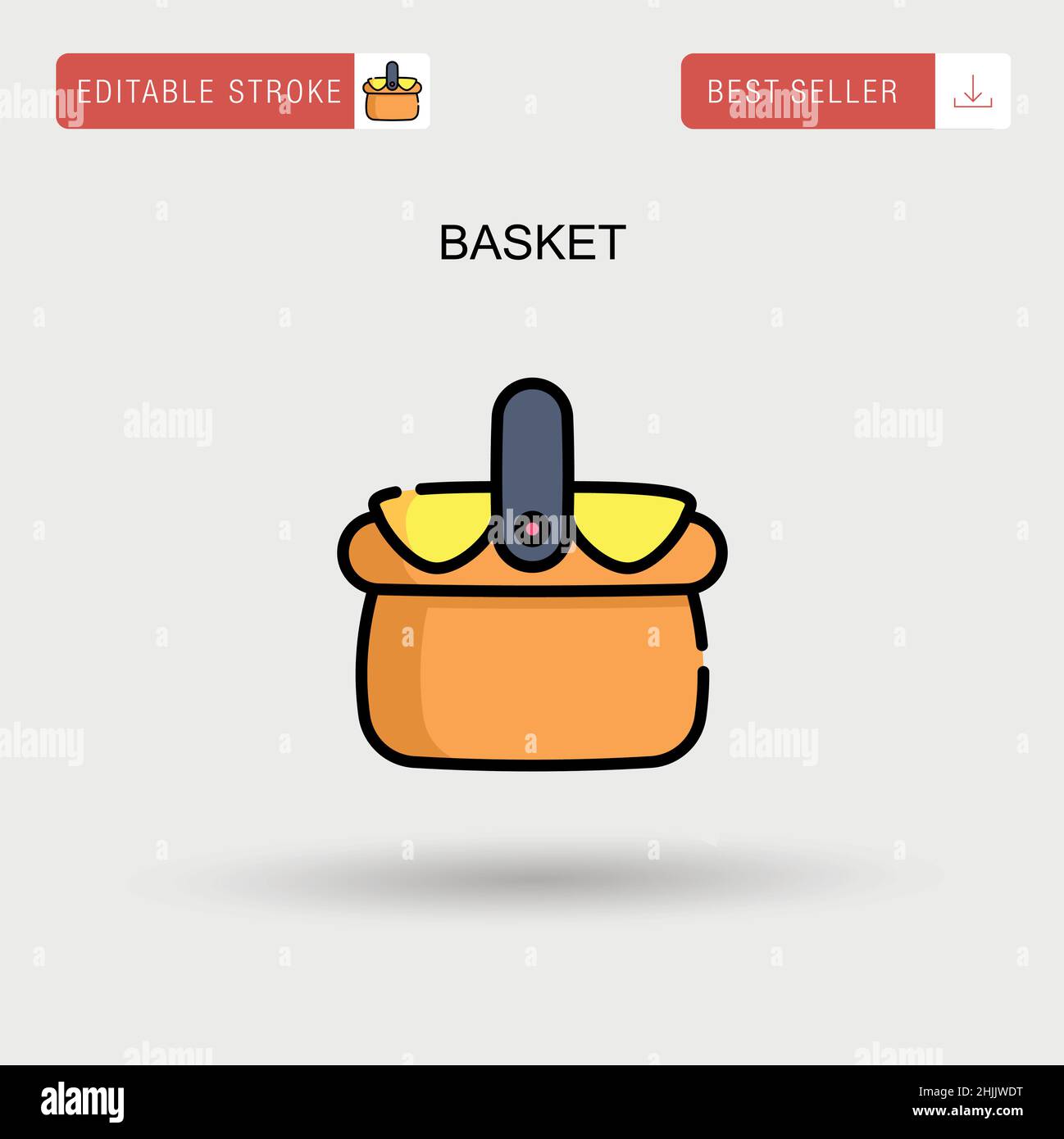 Basket Simple vector icon Stock Vector Image & Art - Alamy