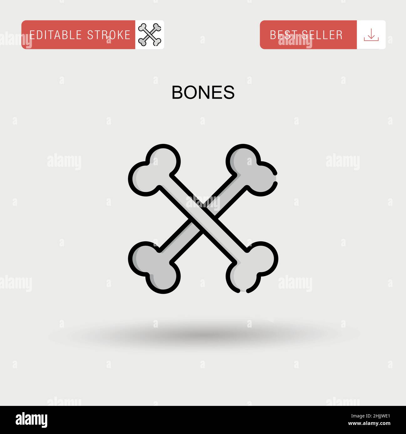 Bones Simple vector icon Stock Vector Image & Art - Alamy