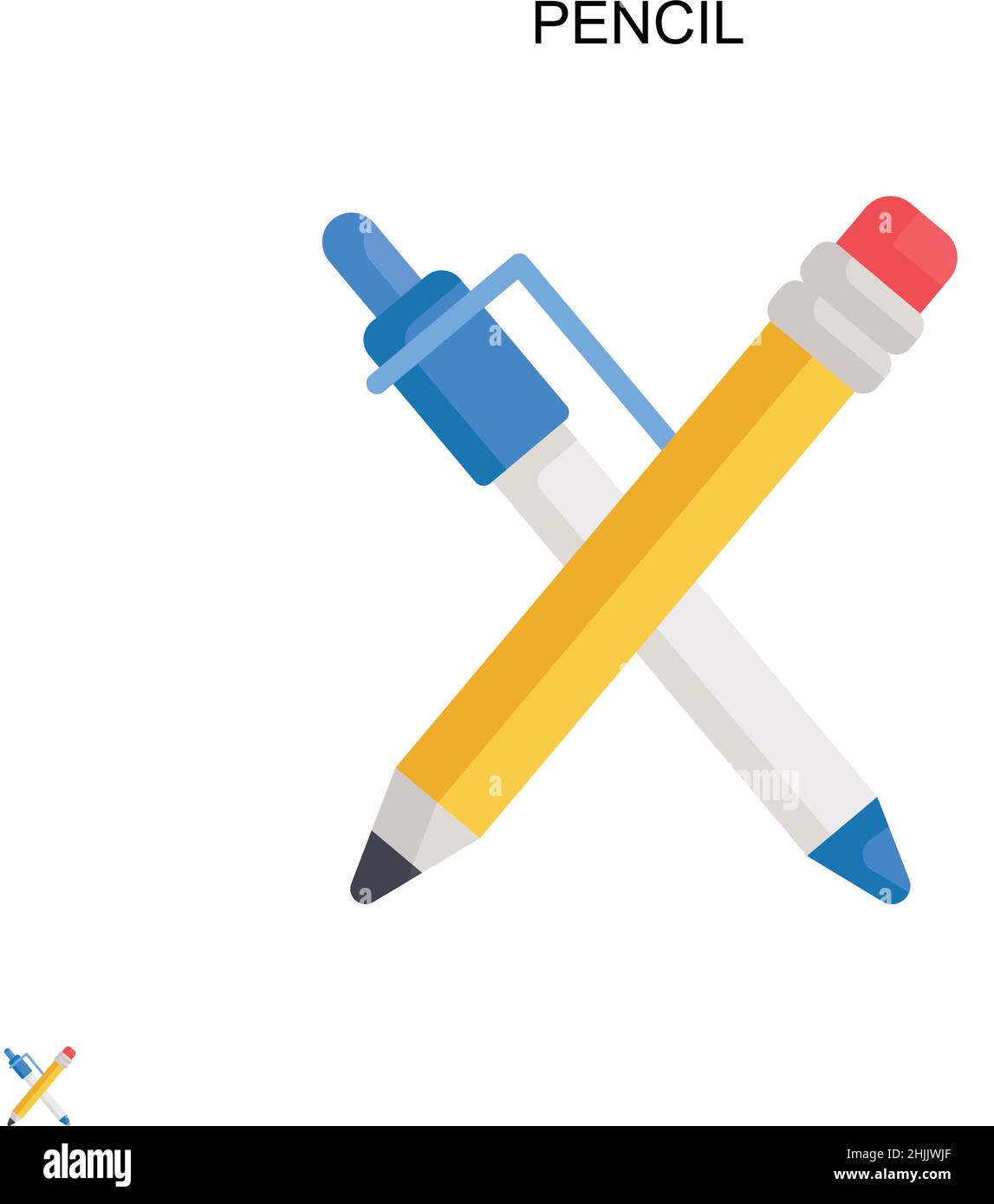 Pencil Simple vector icon. Illustration symbol design template for web ...