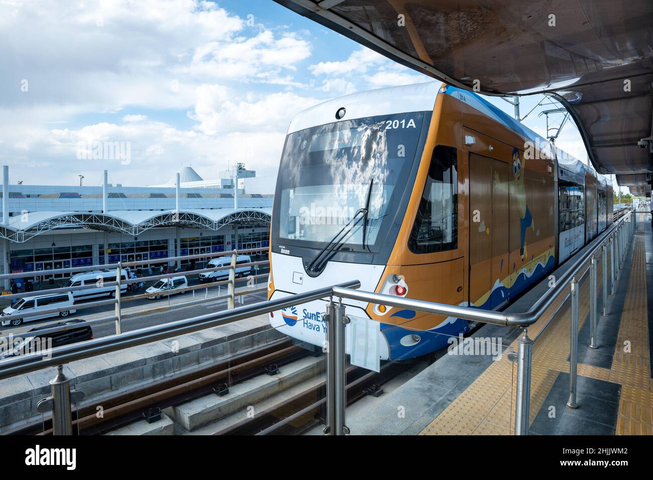 Antalya, Turkey - October 2021: Antalya tram at Antalya international ...