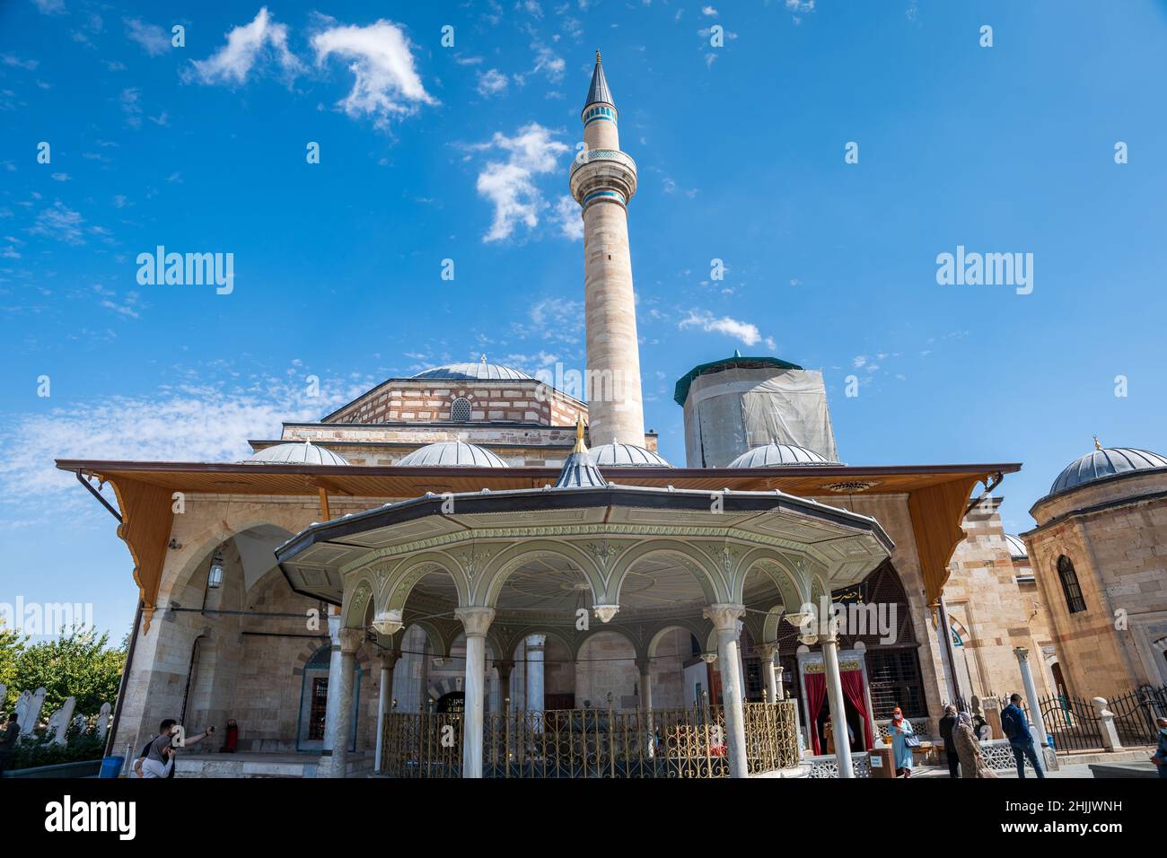 Konya, Turkey - October 2021: Mevlana Museum, known as the Green ...