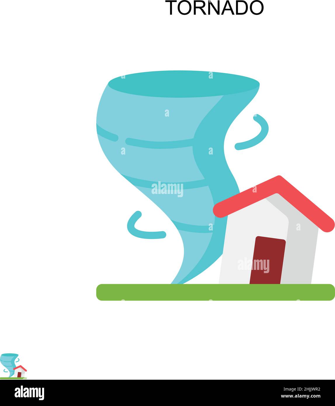 Tornado Simple vector icon. Illustration symbol design template for web ...