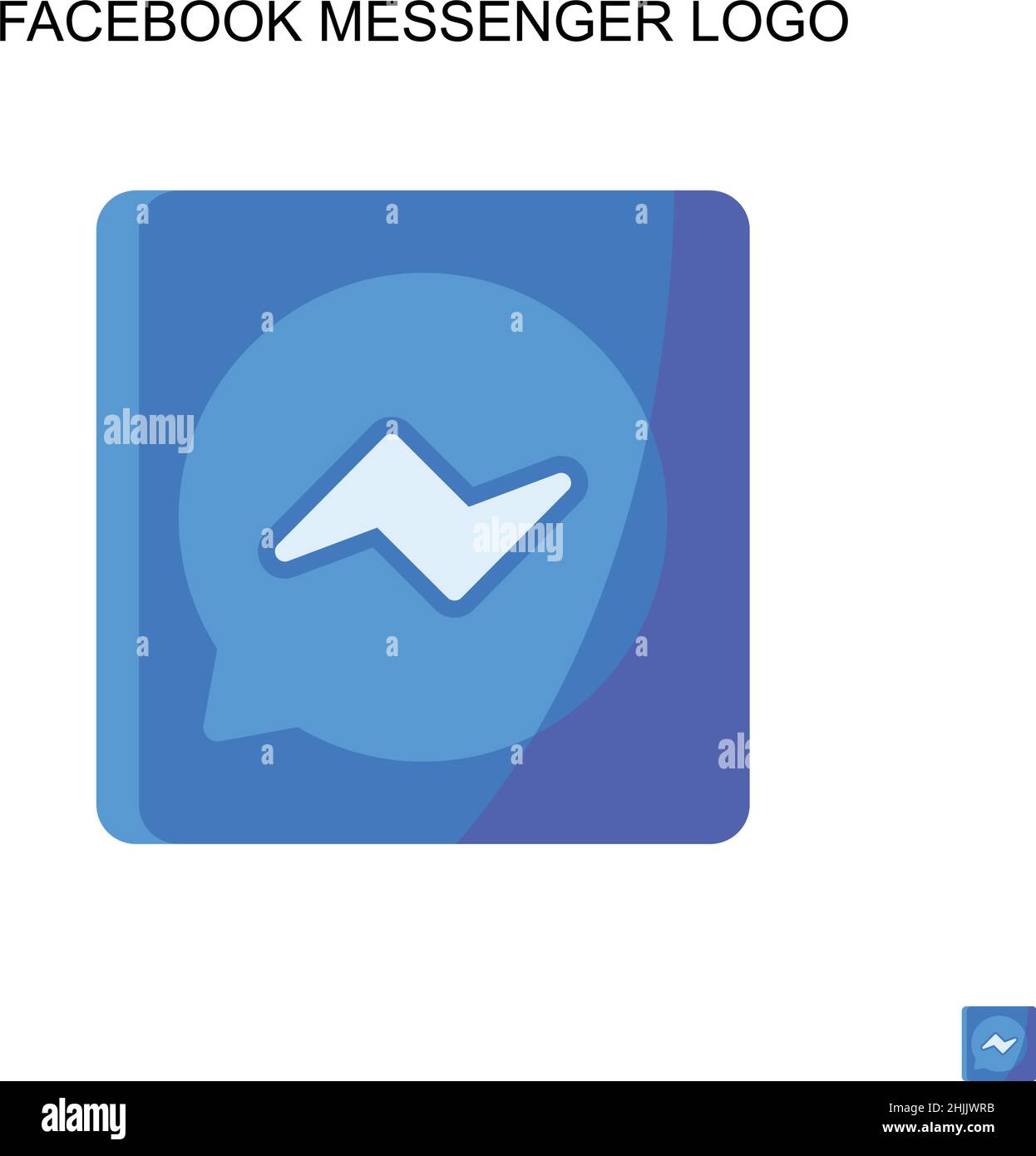 Facebook messenger logo Simple vector icon. Illustration symbol design ...
