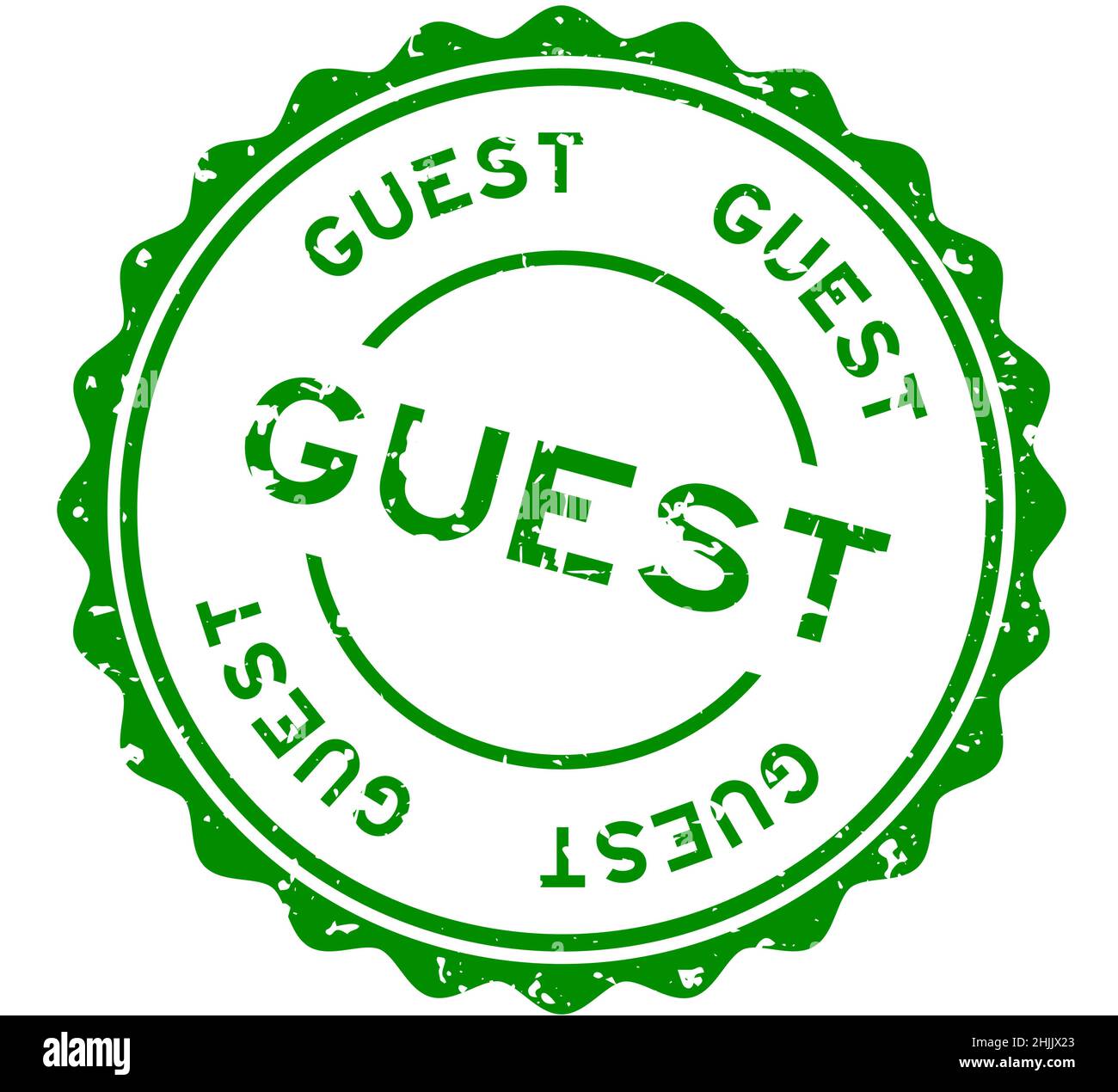 Grunge green guest word round rubber seal stamp on white background Stock Vector Image & Art - Alamy