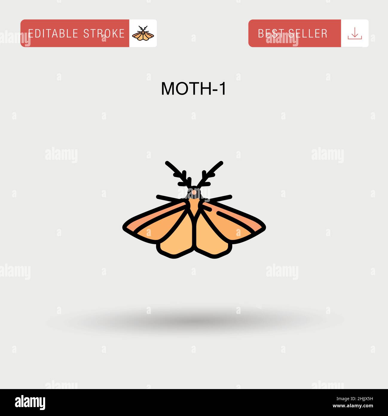 Orange and black moth Stock Vector Images - Alamy