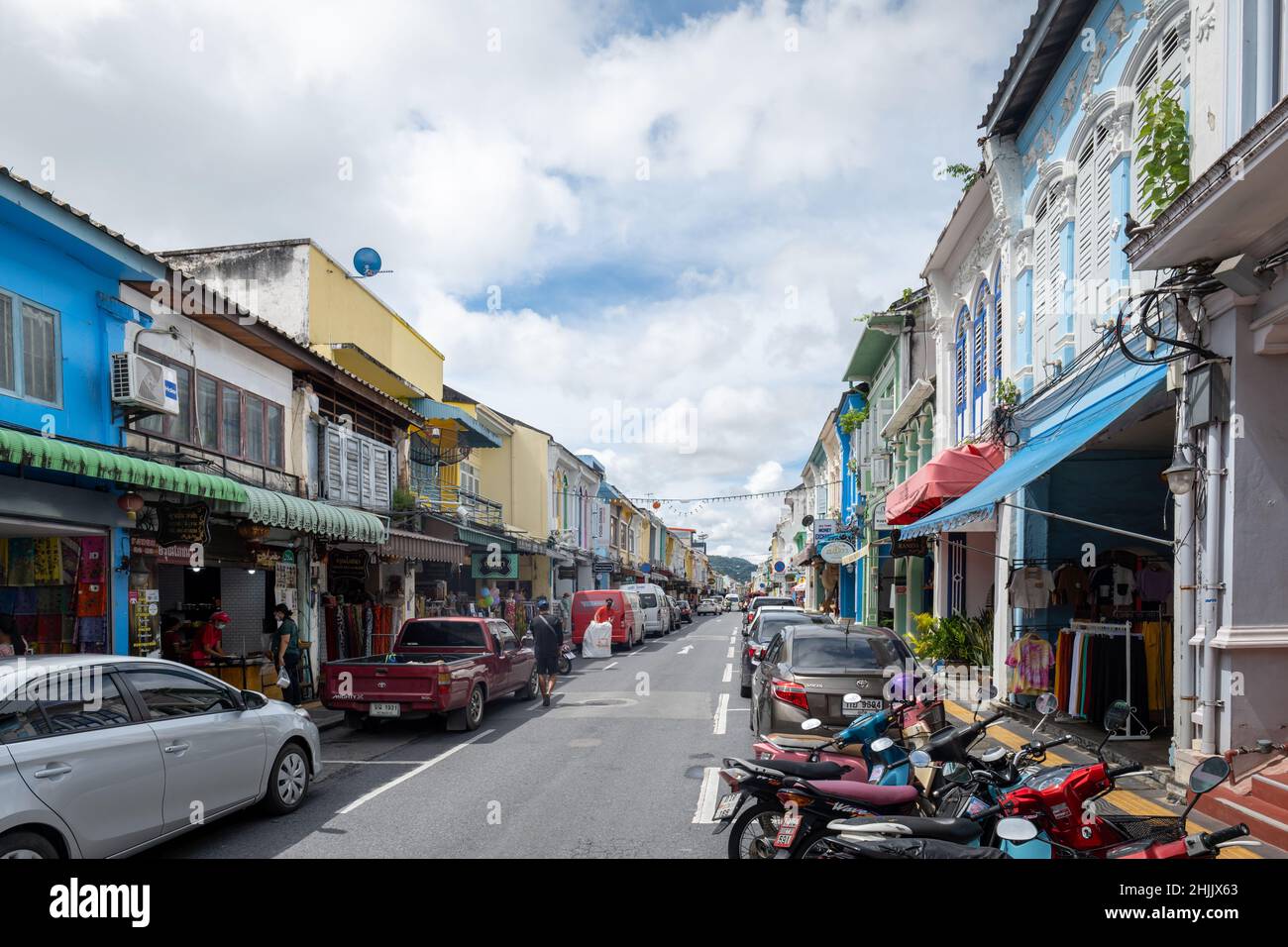 Phuket, Thailand - December 2021: Phuket Old Town street view with ...