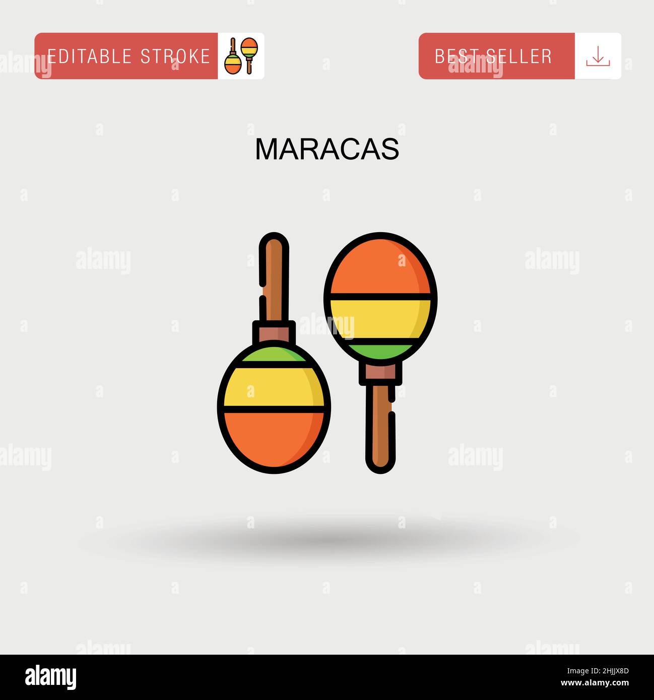 Maracas Simple vector icon Stock Vector Image & Art - Alamy