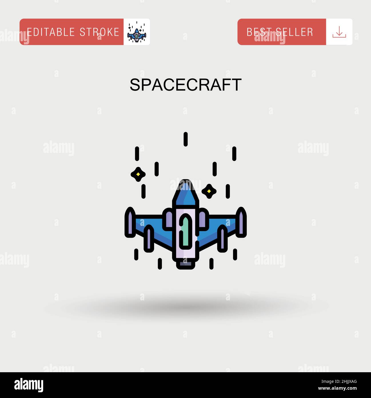 Spacecraft Simple vector icon Stock Vector Image & Art - Alamy