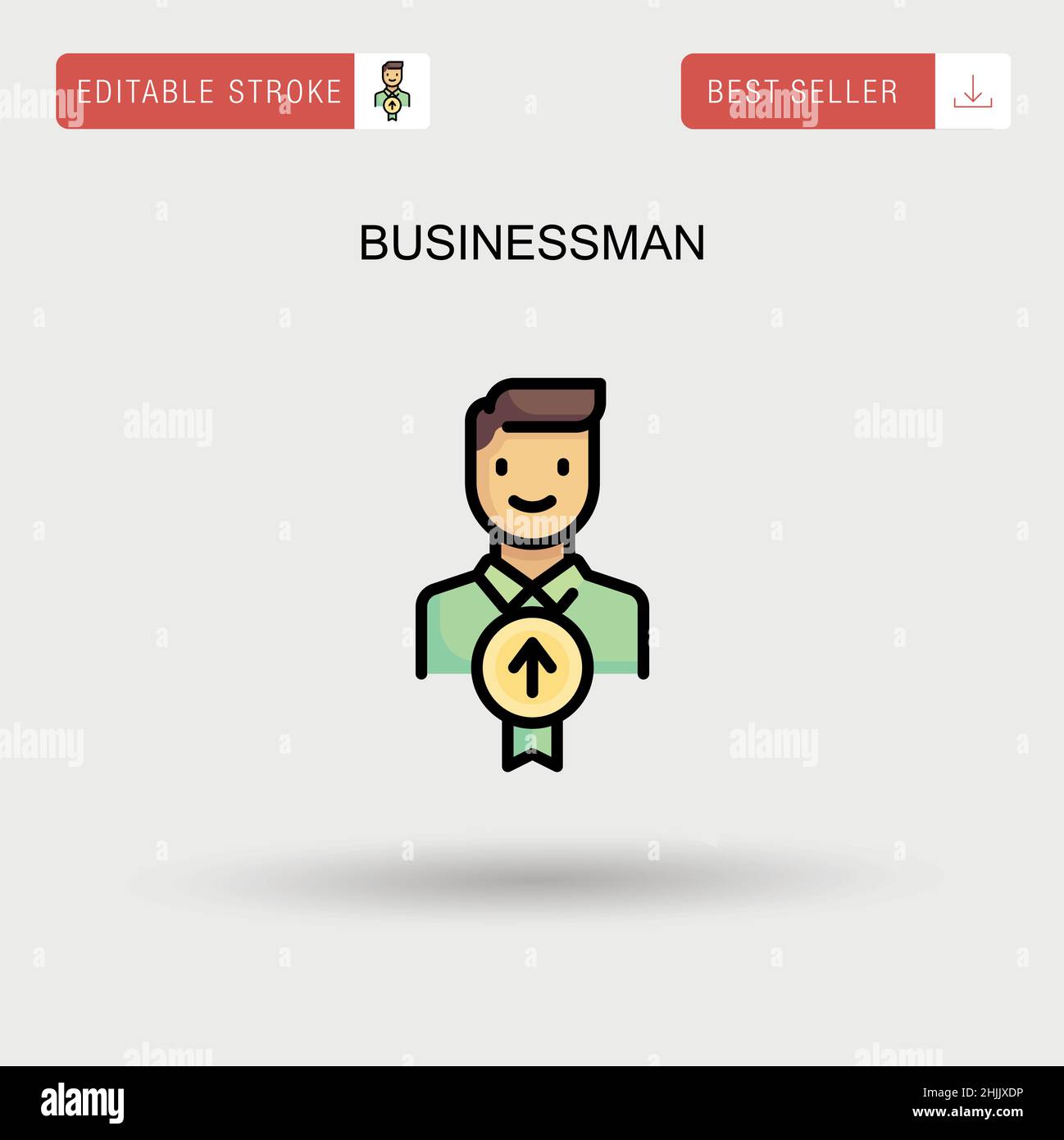 Portrait happy caucasian businessman looking Stock Vector Images - Alamy