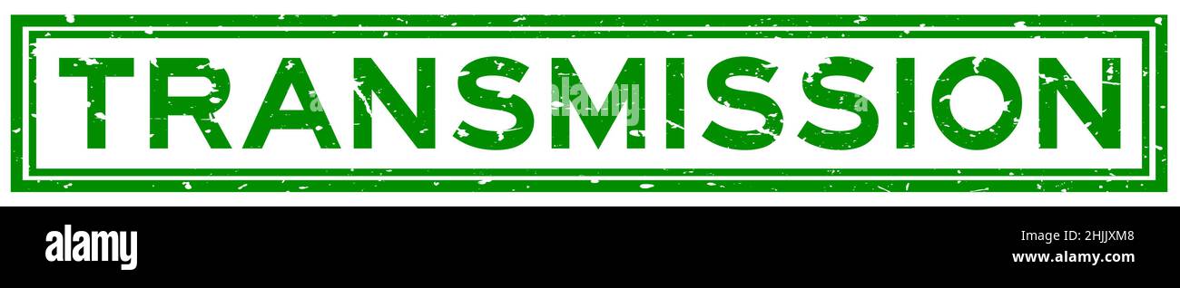 Grunge green transmission word square rubber seal stamp on white background Stock Vector Image ...