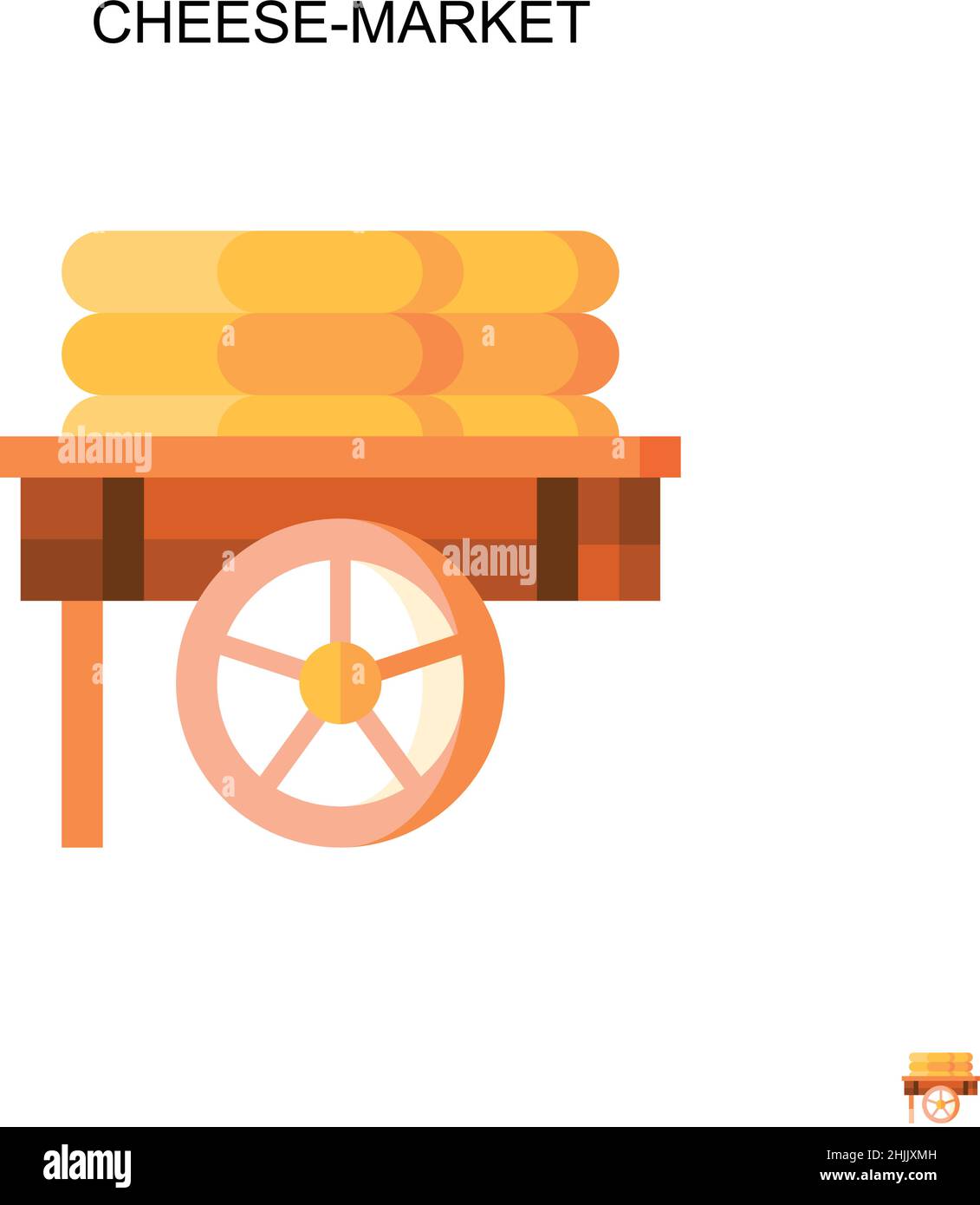 Cheese-market Simple vector icon. Illustration symbol design template ...