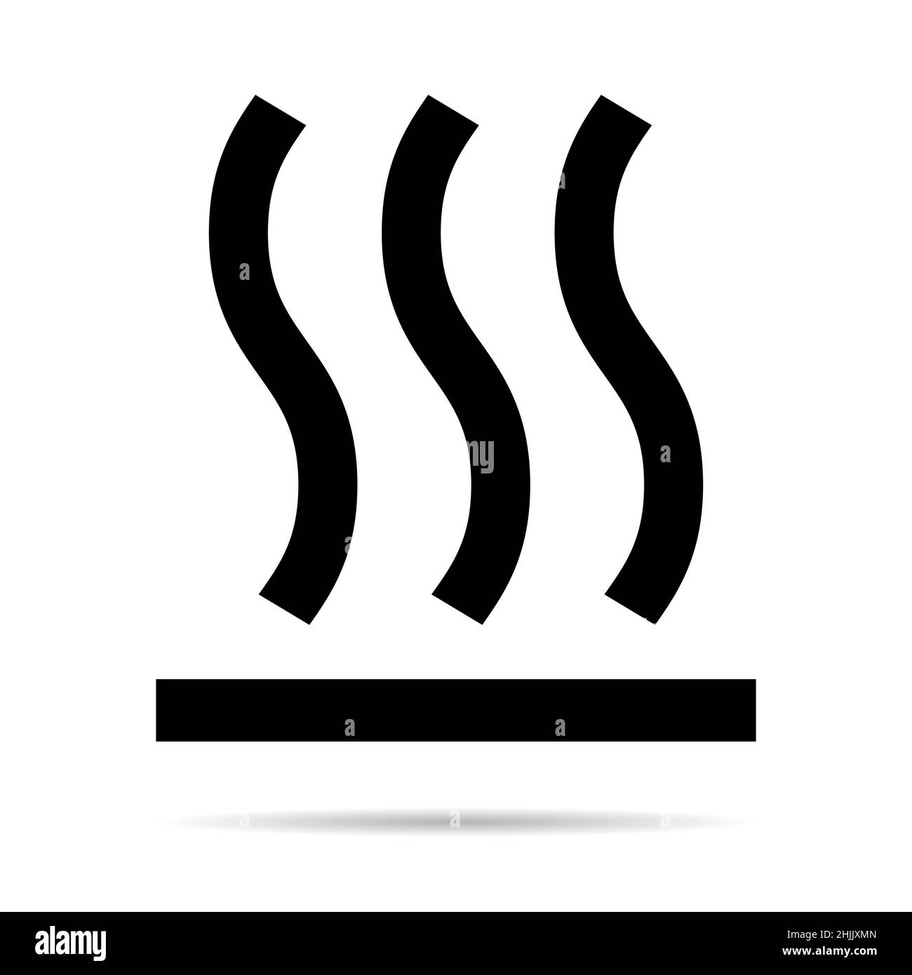 Hot surface icon, safety graphic information symbol, risk notice ...