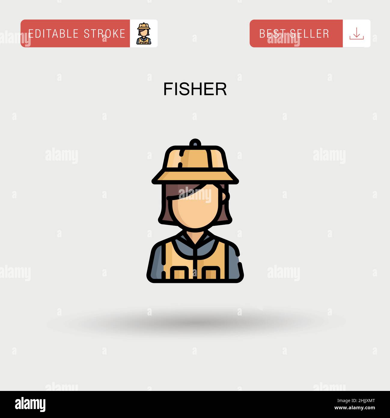 Fisher Simple vector icon Stock Vector Image & Art - Alamy