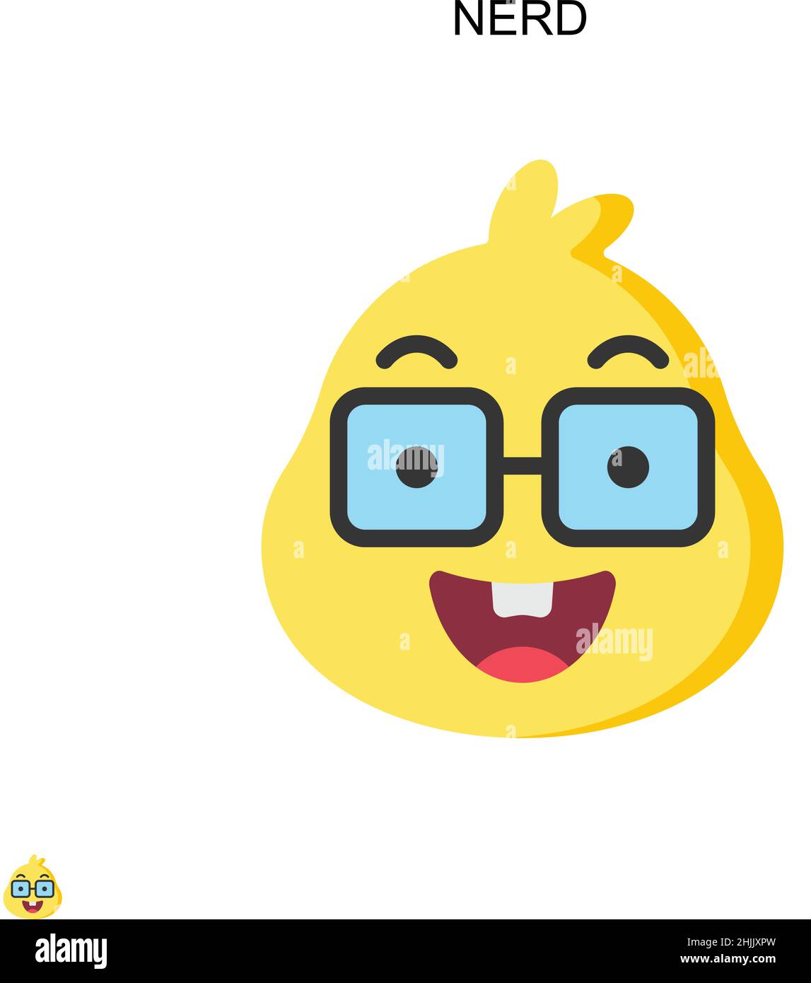 Nerd Simple vector icon. Illustration symbol design template for web ...