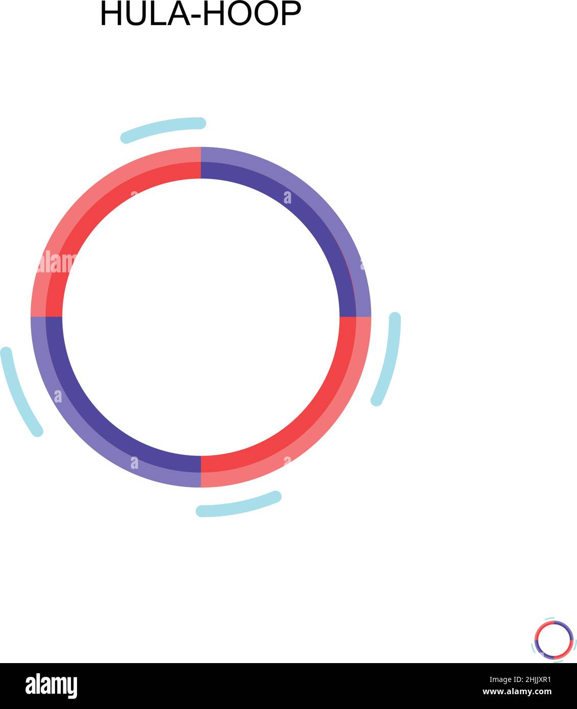 Hula-hoop Simple vector icon. Illustration symbol design template for ...