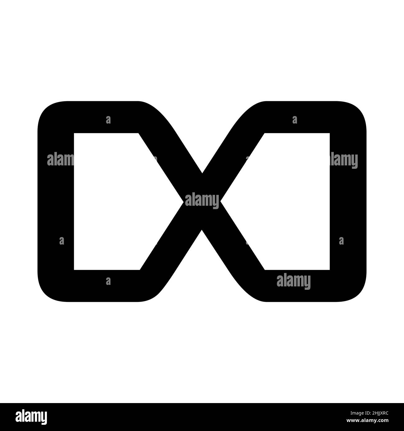 Infinity geometric icon, mathematical tattoo symbol, endless abstract ...