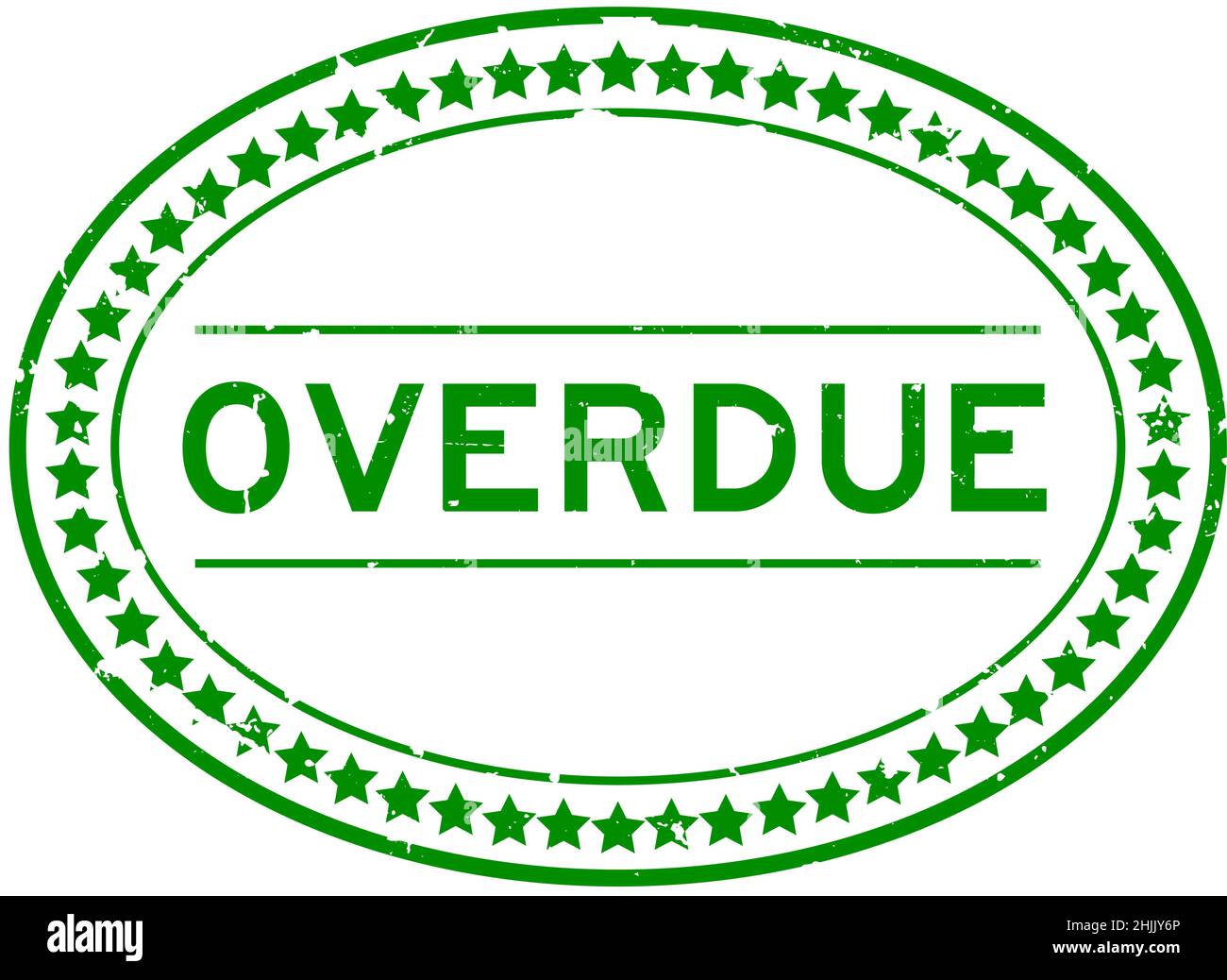 Grunge green overdue word oval rubber seal stamp on white background Stock Vector Image & Art ...