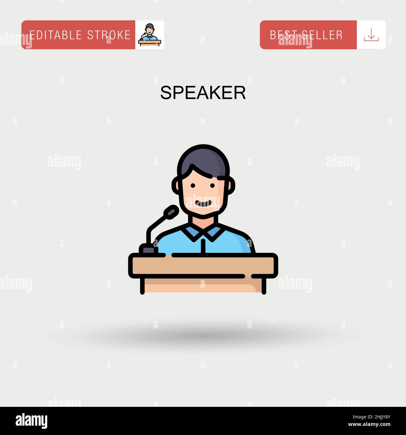 Public speaking concept speaker Stock Vector Images - Alamy