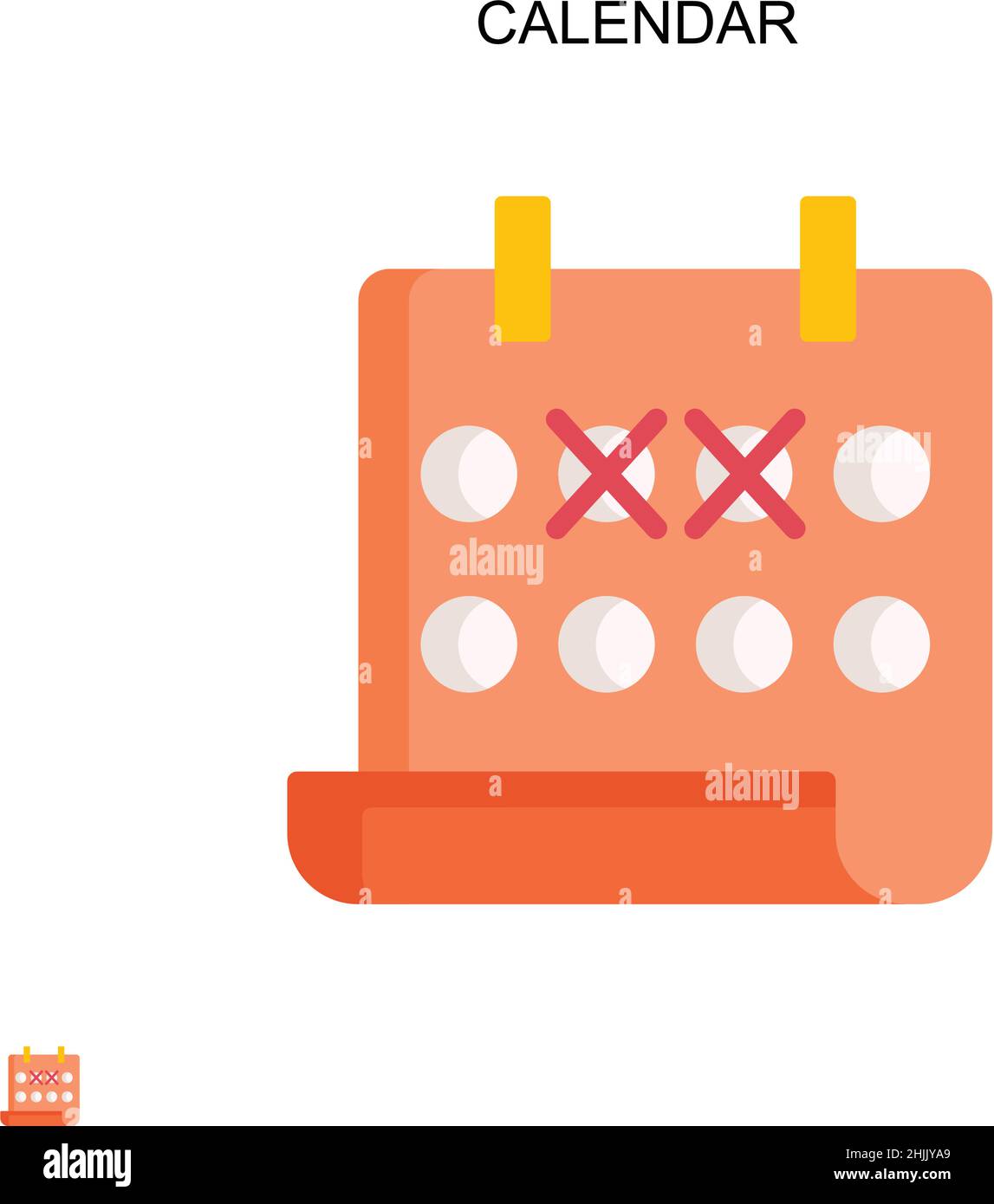 Calendar Simple vector icon. Illustration symbol design template for ...