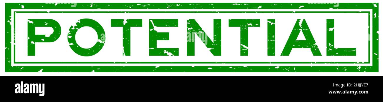Grunge green potential word sqaure rubber seal stamp on white background Stock Vector Image ...
