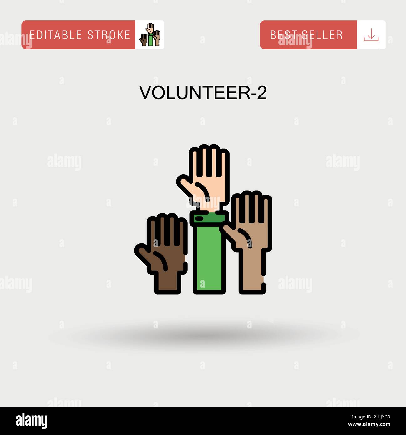 Volunteer-2 Simple vector icon Stock Vector Image & Art - Alamy