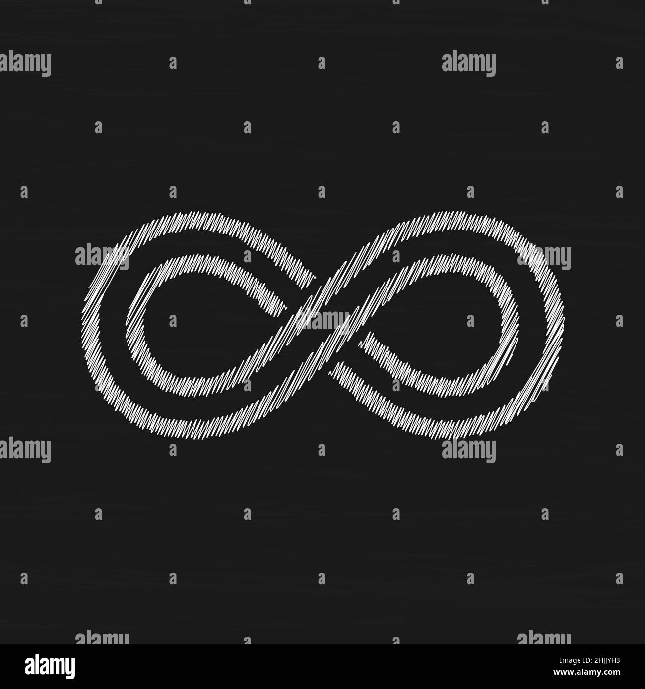 Infinity white sketch vector icon. Trendy flat design style Stock ...