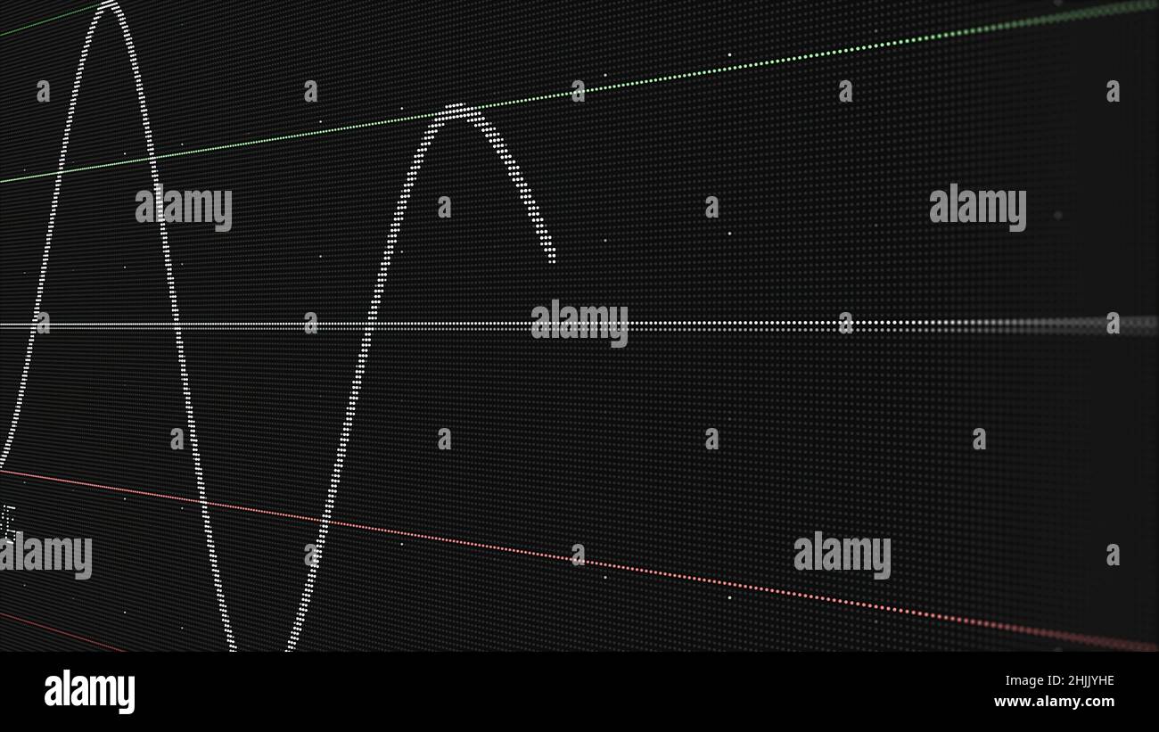 Abstract background with streaming data. Animation graph of the ...