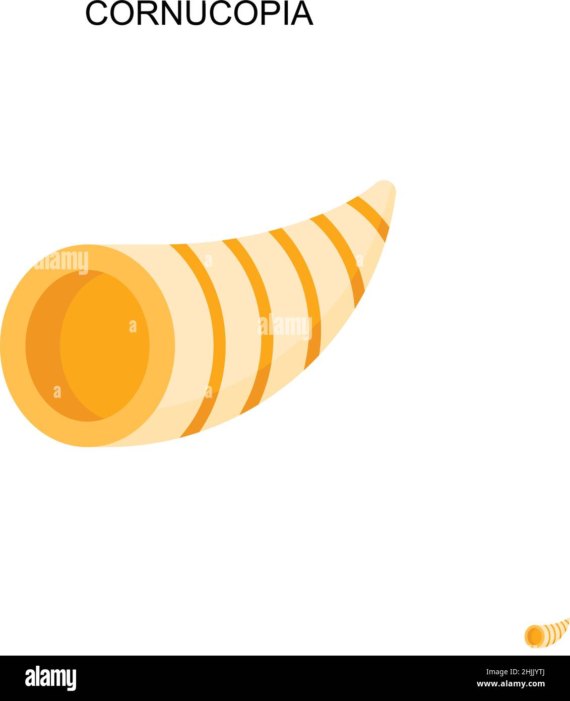 Cornucopia Simple vector icon. Illustration symbol design template for ...