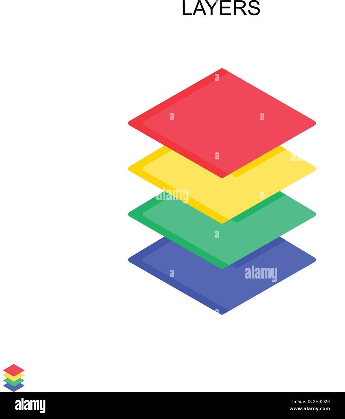 Layers Simple vector icon. Illustration symbol design template for web ...