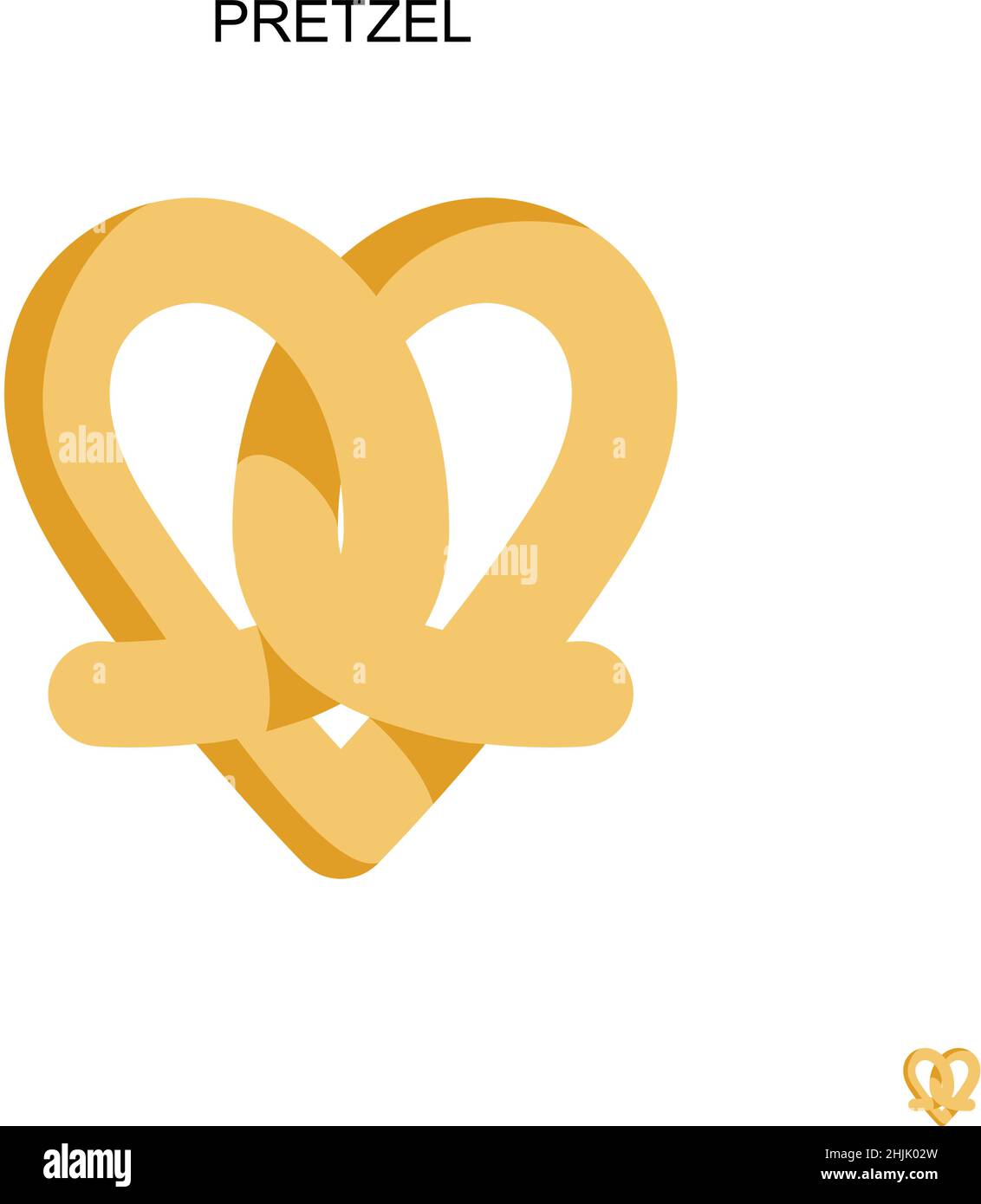 Pretzel Simple vector icon. Illustration symbol design template for web ...