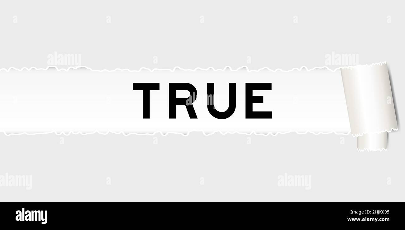 Ripped gray paper background that have word true under torn part Stock ...