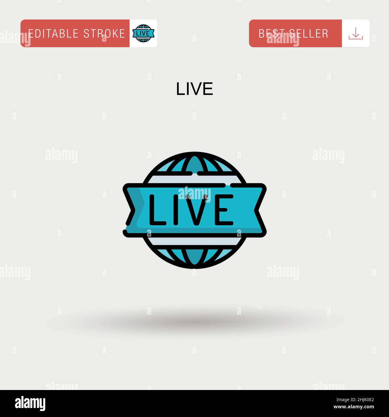 Live Simple vector icon Stock Vector Image & Art - Alamy