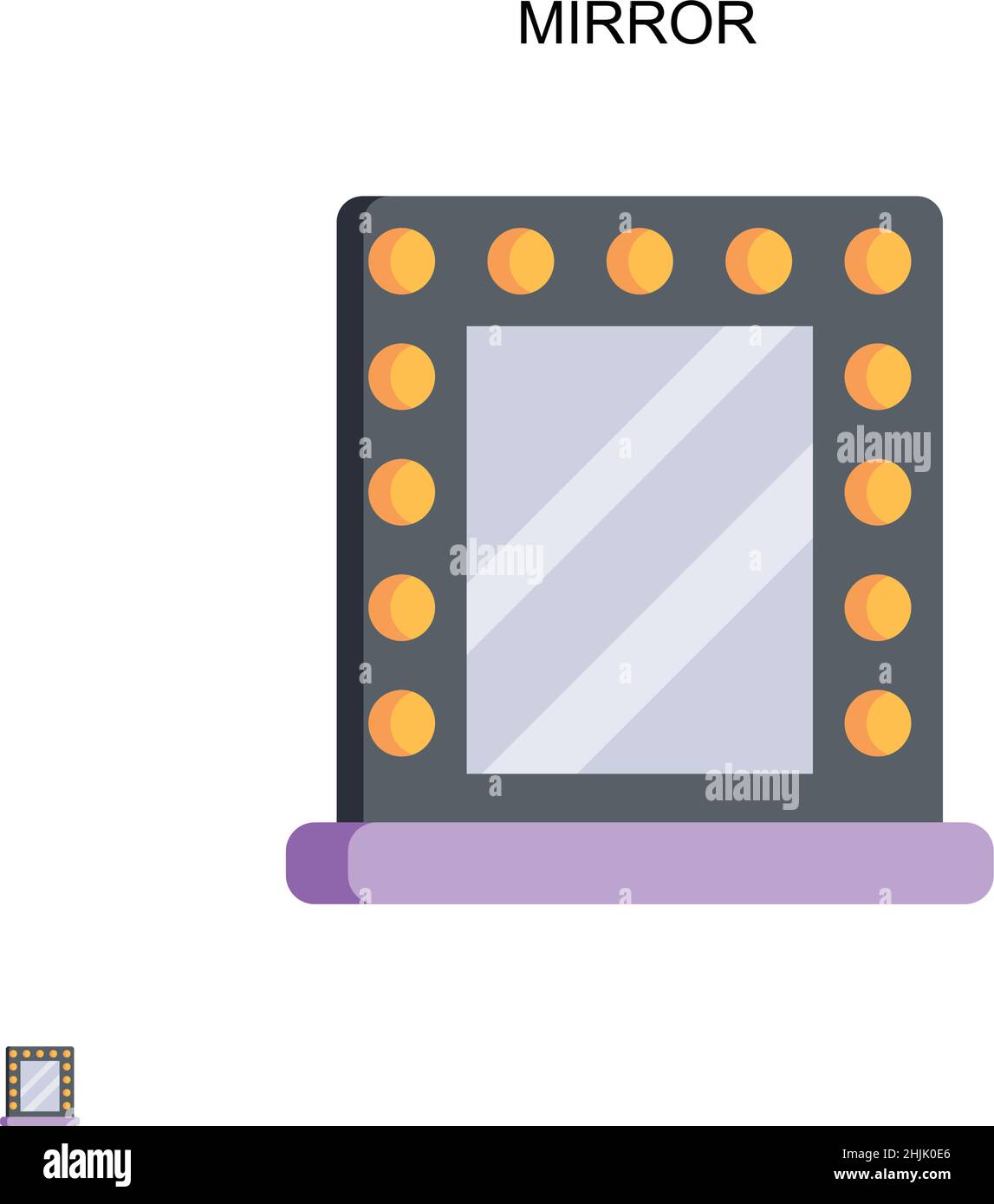 Mirror Simple vector icon. Illustration symbol design template for web ...