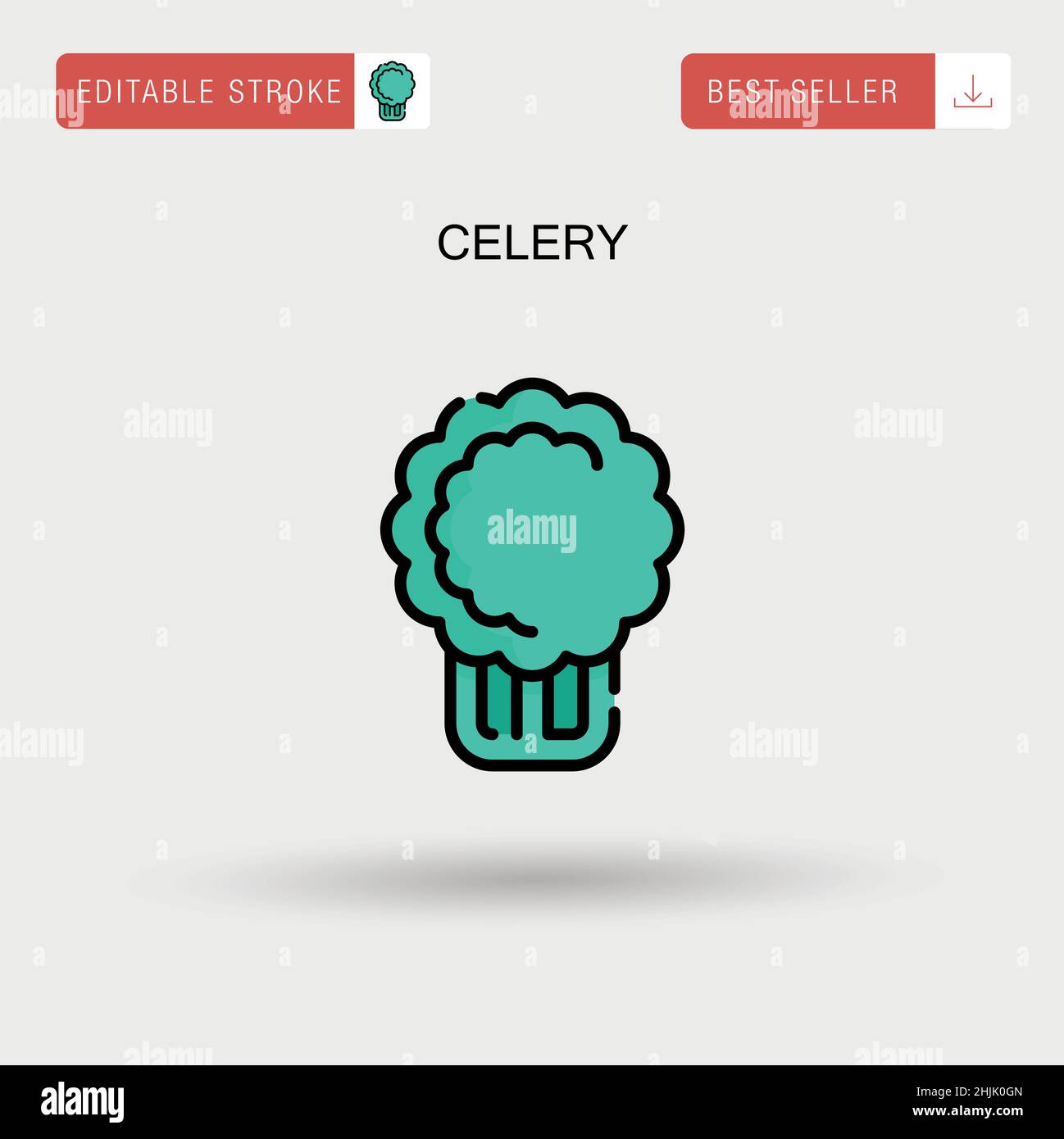 Celery Simple vector icon Stock Vector Image & Art - Alamy