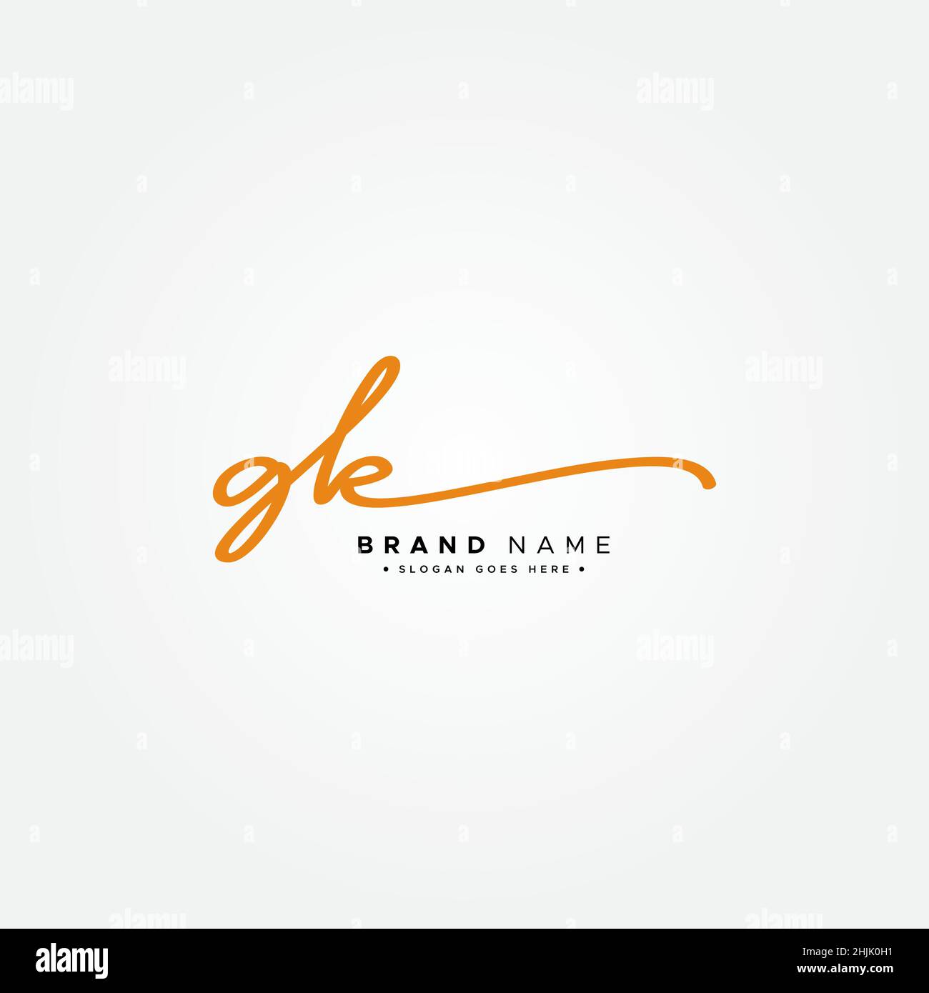 Initial Letter GK Logo - Handwritten Signature Logo - Simple Signature ...