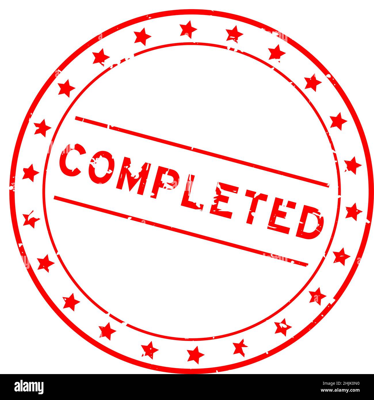 Grunge red completed word round rubber seal stamp on white background Stock Vector Image & Art ...