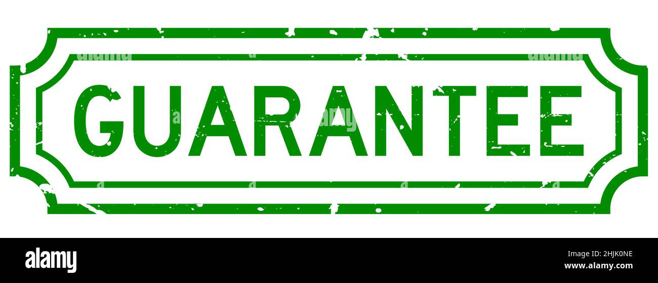 Grunge green guarantee word square rubber seal stamp on white background Stock Vector Image ...
