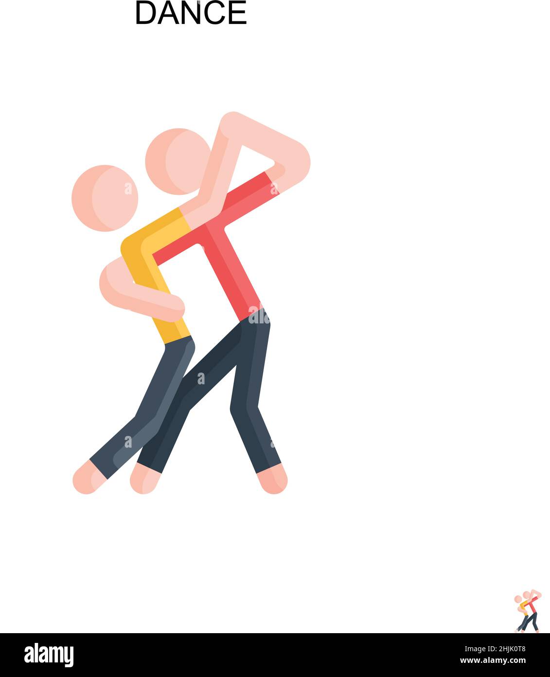 Dance Simple vector icon. Illustration symbol design template for web ...