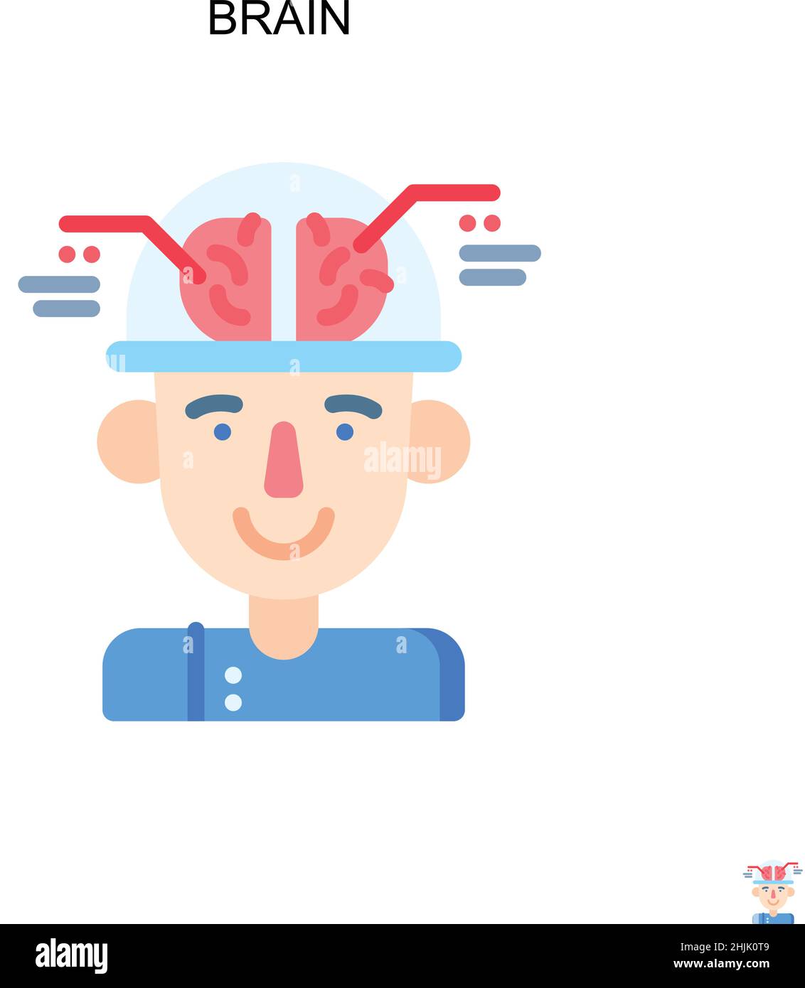 Brain Simple vector icon. Illustration symbol design template for web ...