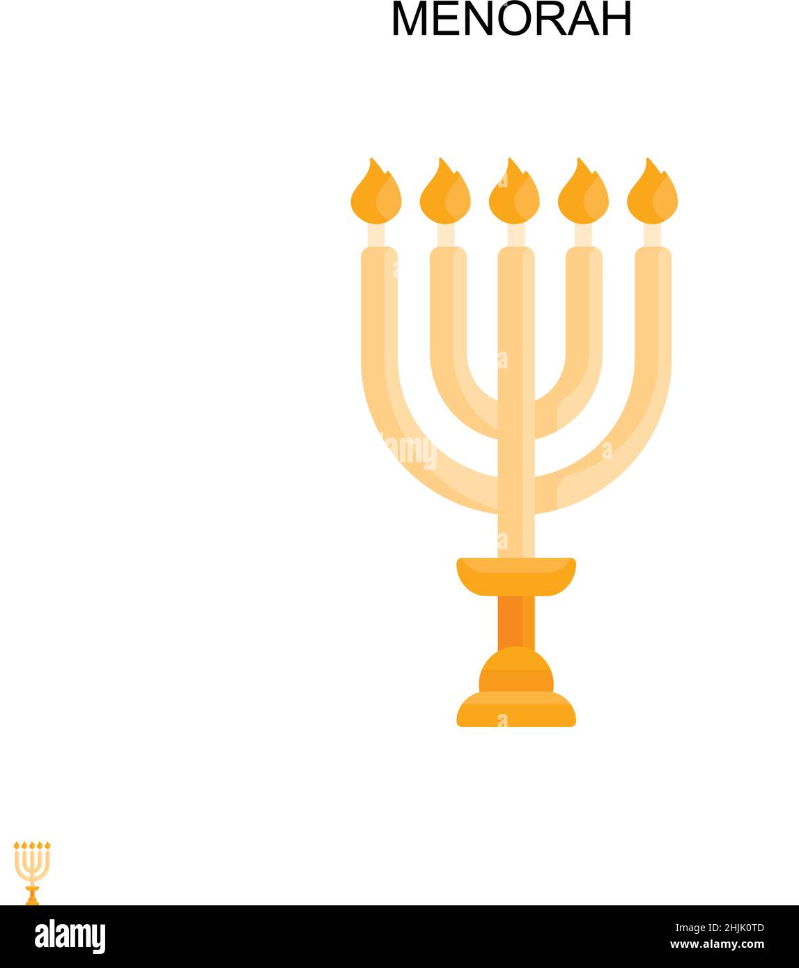 Menorah Simple vector icon. Illustration symbol design template for web ...