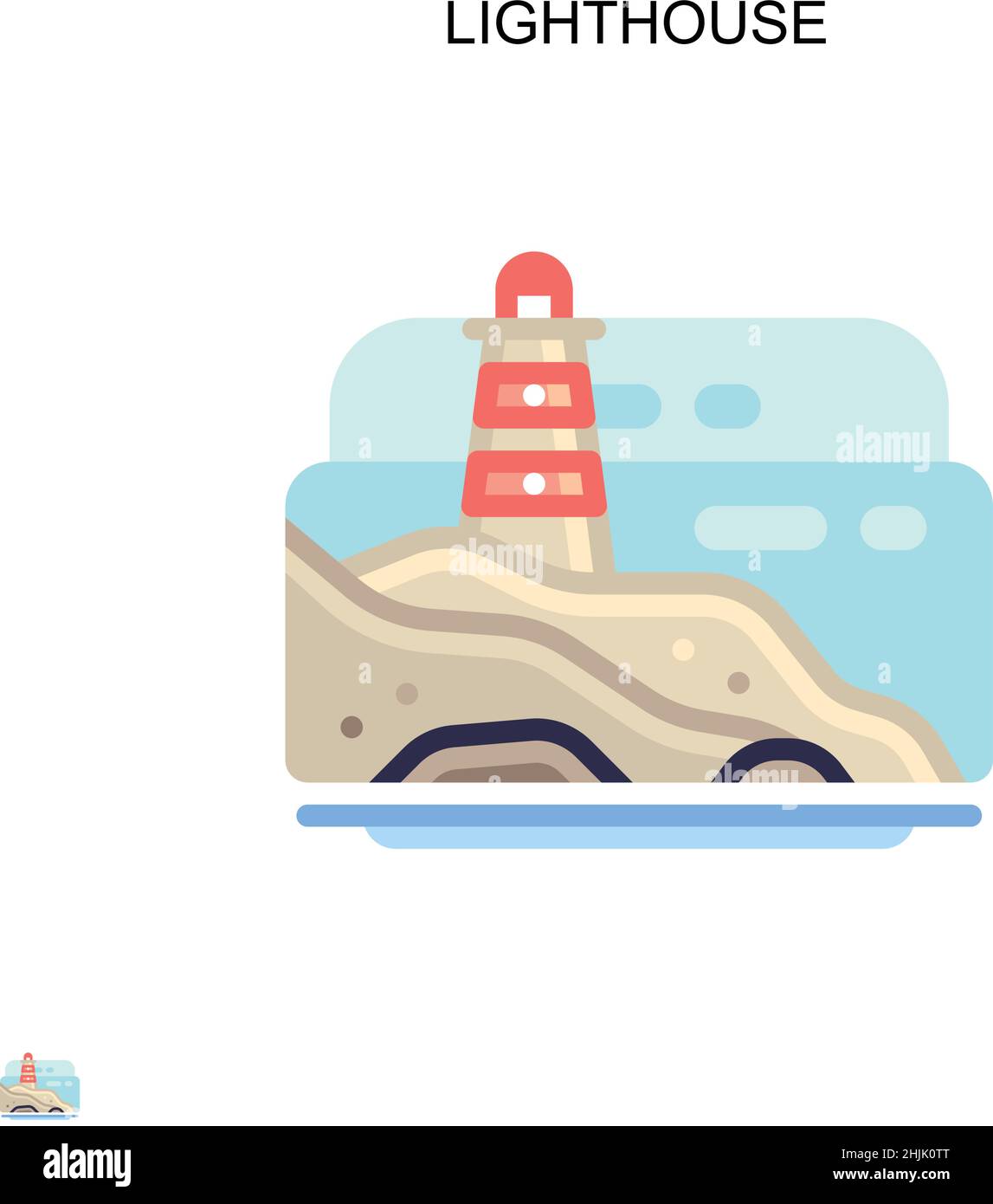 Lighthouse Simple vector icon. Illustration symbol design template for ...