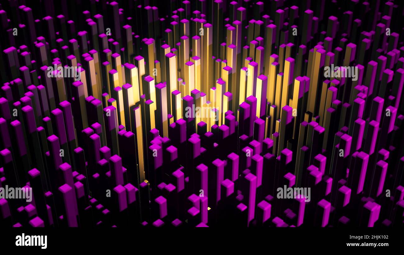Modern Looped Animation Background Multicolored 3d Abstraction Of