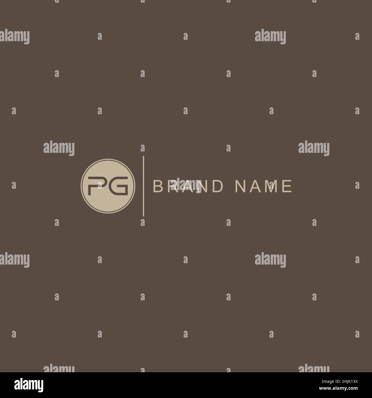 Initial Letter PG Logo - Simple Business Logo for Alphabet P and G - Vector Logo Template for ...
