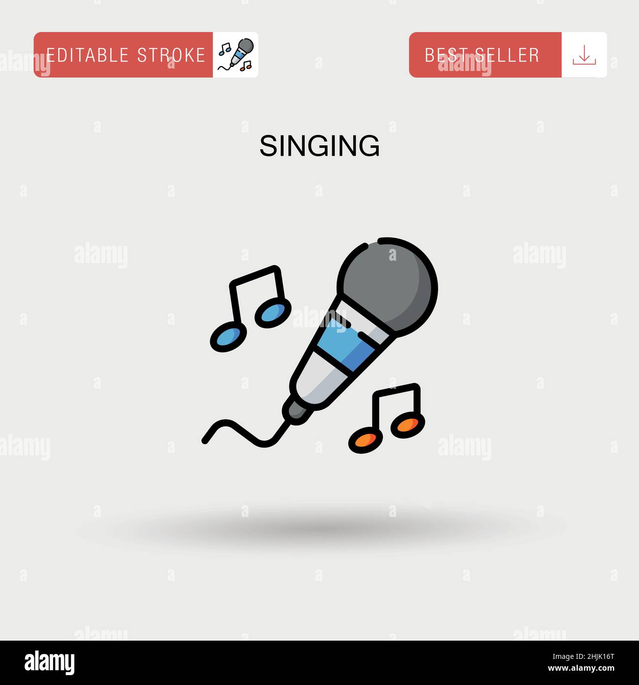 Singer singing microphone Stock Vector Images - Alamy