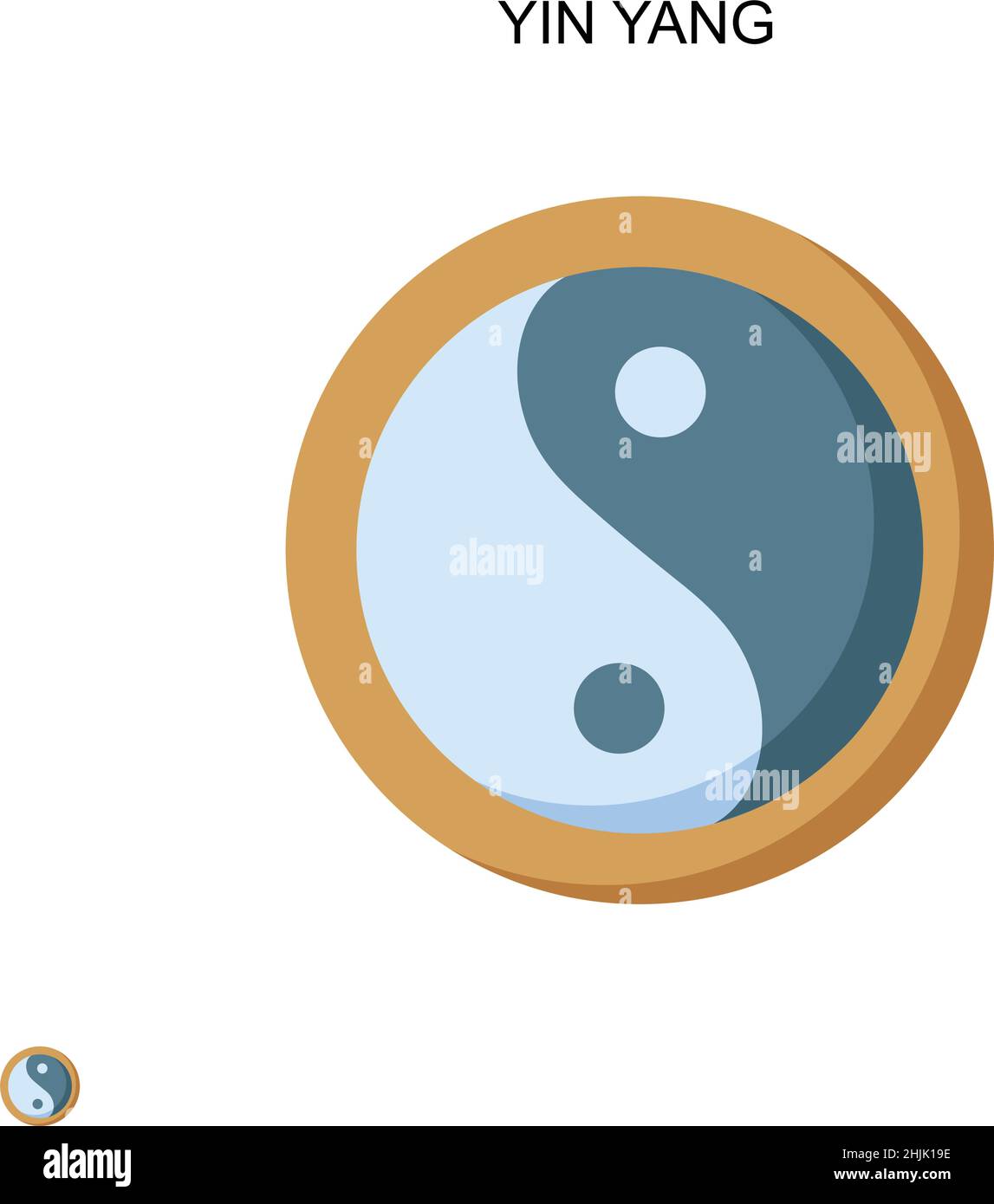 Yin yang Simple vector icon. Illustration symbol design template for ...