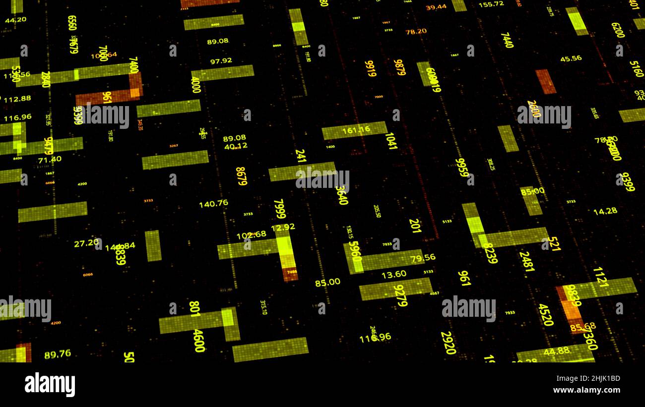 Abstract background with data network and analysis in process, seamless ...